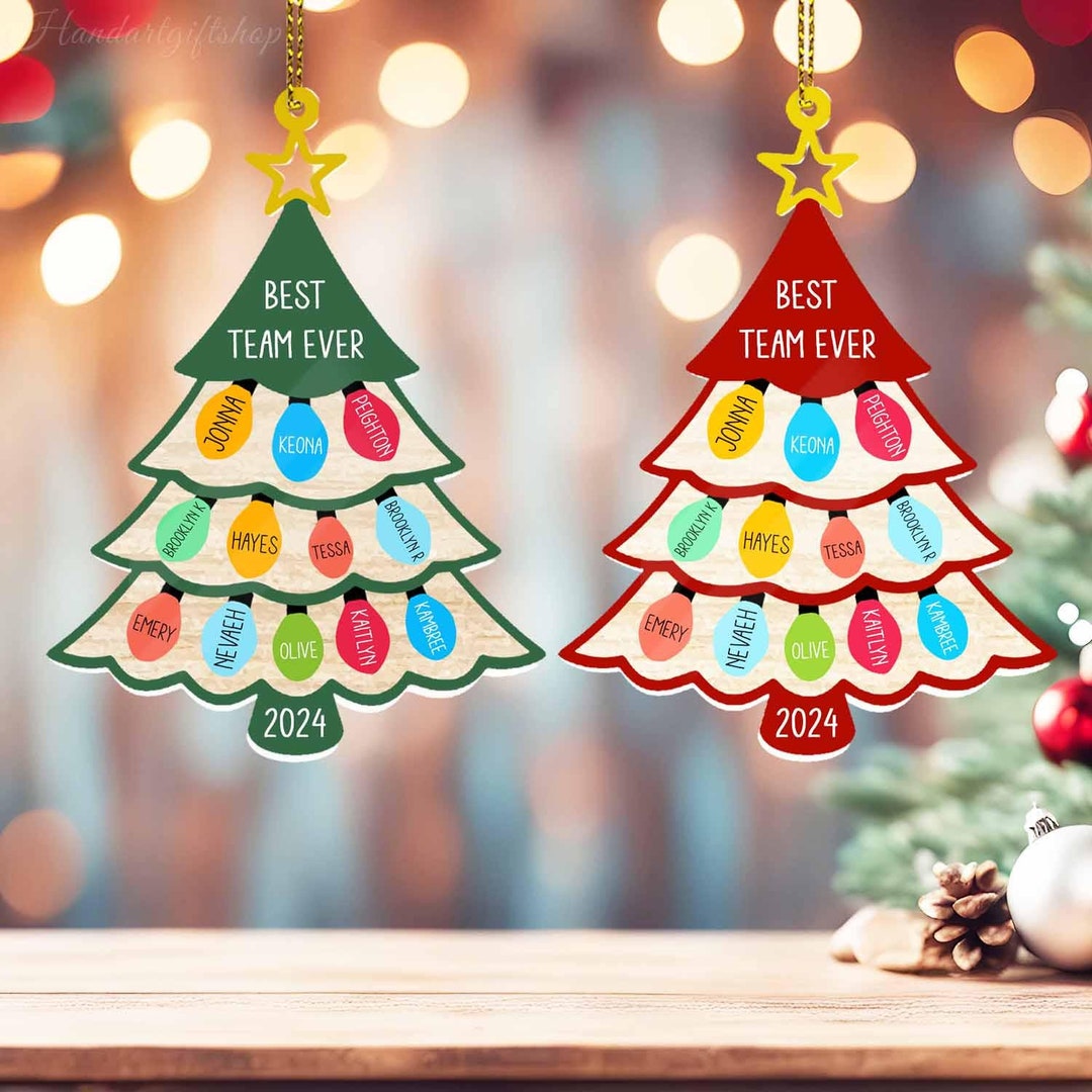 Best Team Christmas Tree Ornament/best Team Ever Name Ornament/best ...