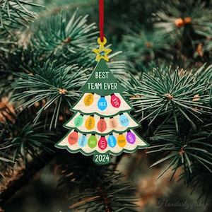Best Team Christmas Tree Ornament/best Team Ever Name Ornament/best ...