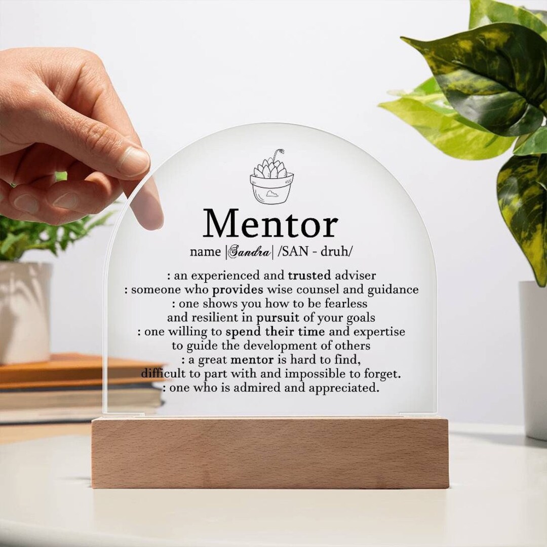 Mentor Gifts, Personalized Gifts for Mentors, Thank You Mentor Acrylic Sign Gift Ideas, Mentor ...