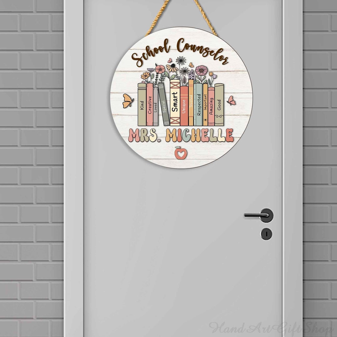Personalized 3D School Counselor Office Sign, School Psychologist Gift ...