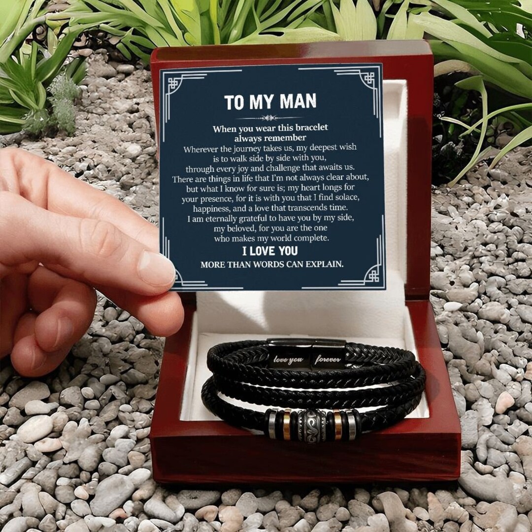 Promise Bracelet for My Man, Romantic Birthday Gifts for Boyfriend ...