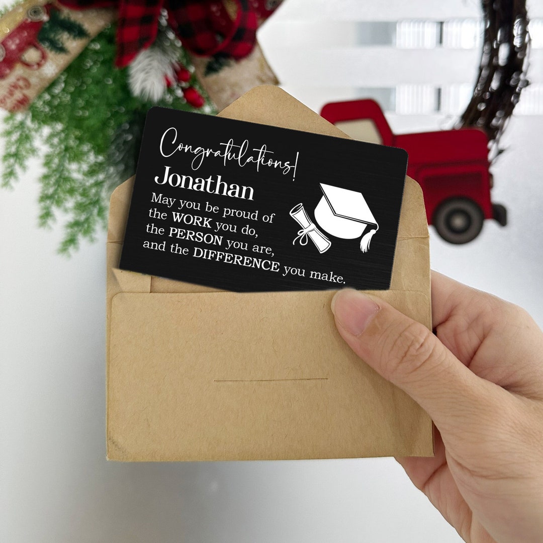 Personalized Wallet Card for Doctorate Graduation, Phd Graduation Gift ...