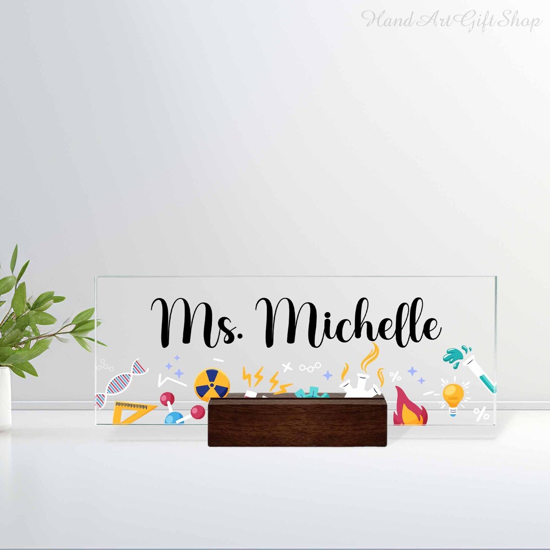 Science Lab Sign Gifts for Teacher/personalized Teacher Desk Name Plate ...
