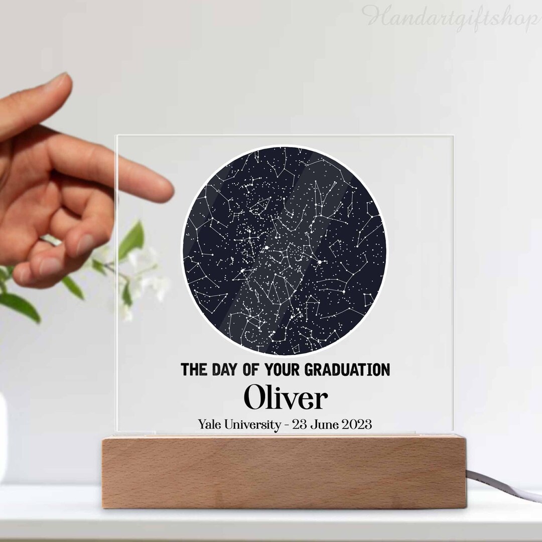 Personalized Star Map Gift for Graduation, the Day of Your Graduation ...