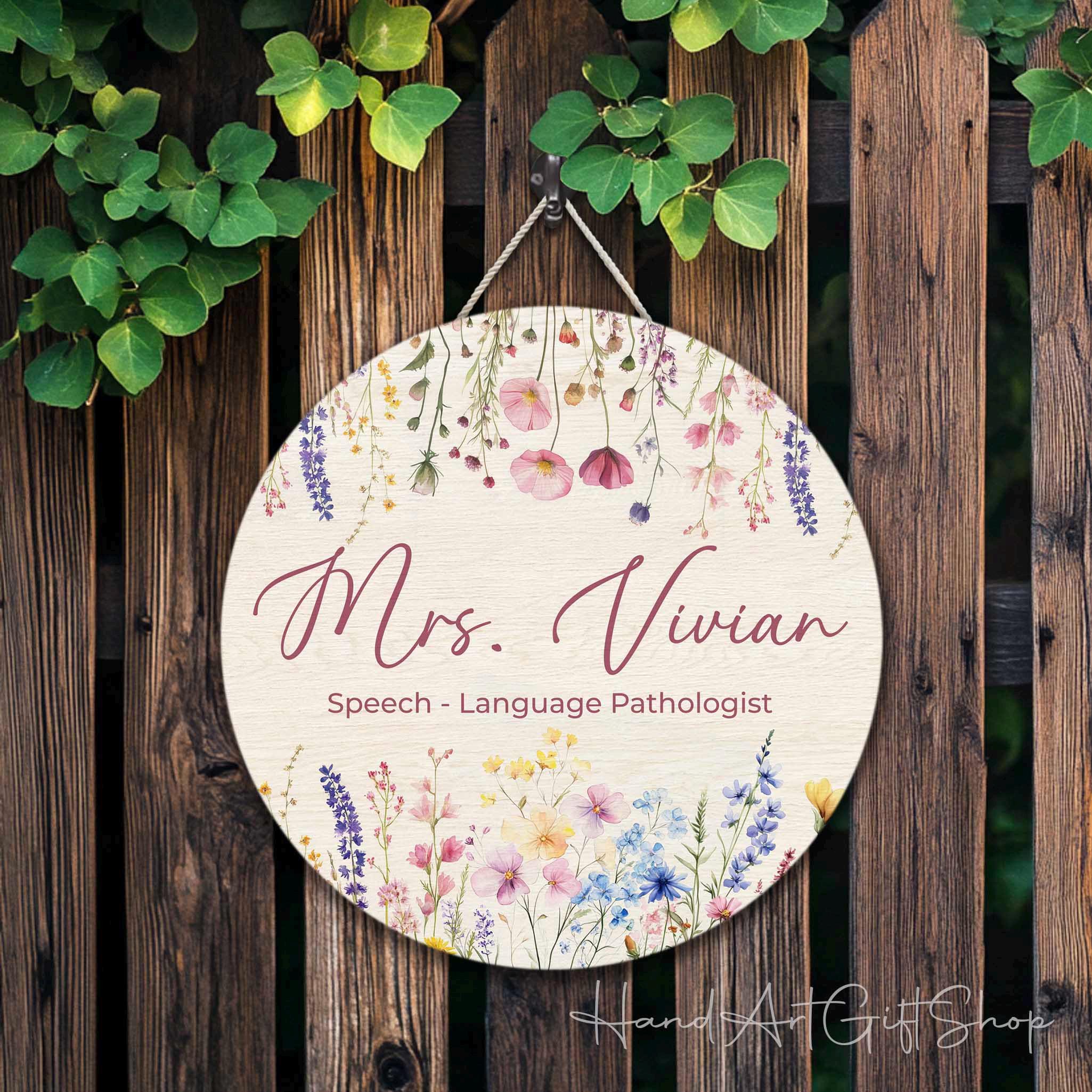 Personalized Door Sign for Speech Therapy, Speech Teacher Sign, Speech ...