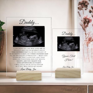Daddy to Be Sonogram Acrylic Plaque, Expecting Dad Gift Sign ...