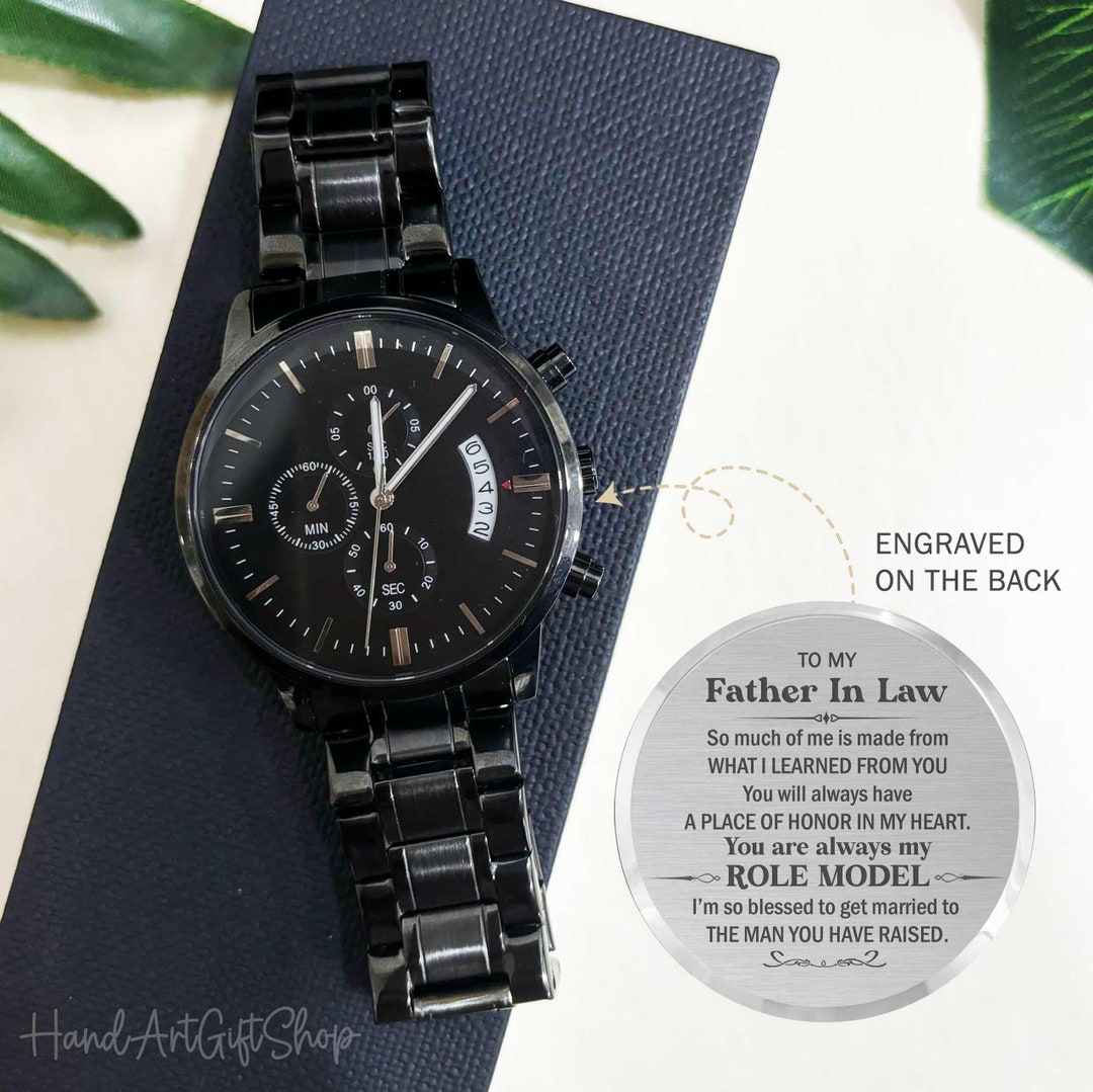Father in Law Personalized Watch, Best Gift for Father in Law, Father ...