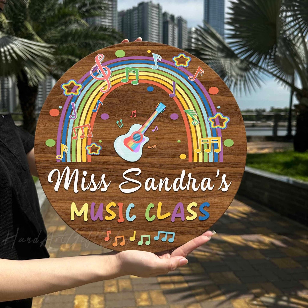 Personalized Music Teacher Door Sign/teacher Door Sign Music/music ...