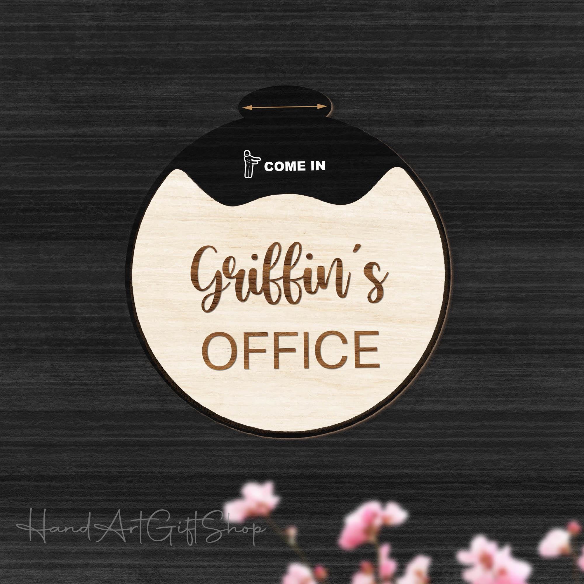 Personalized Door Sign With Rotating Status, Rotating & Spinning Office ...