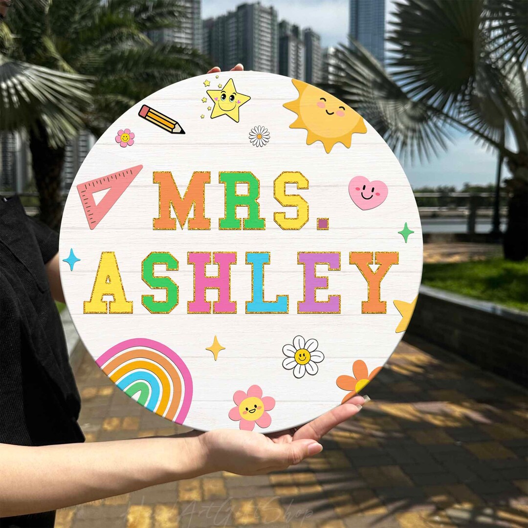 Custom Teacher Door Sign Gift, Back to School Welcome Sign ...