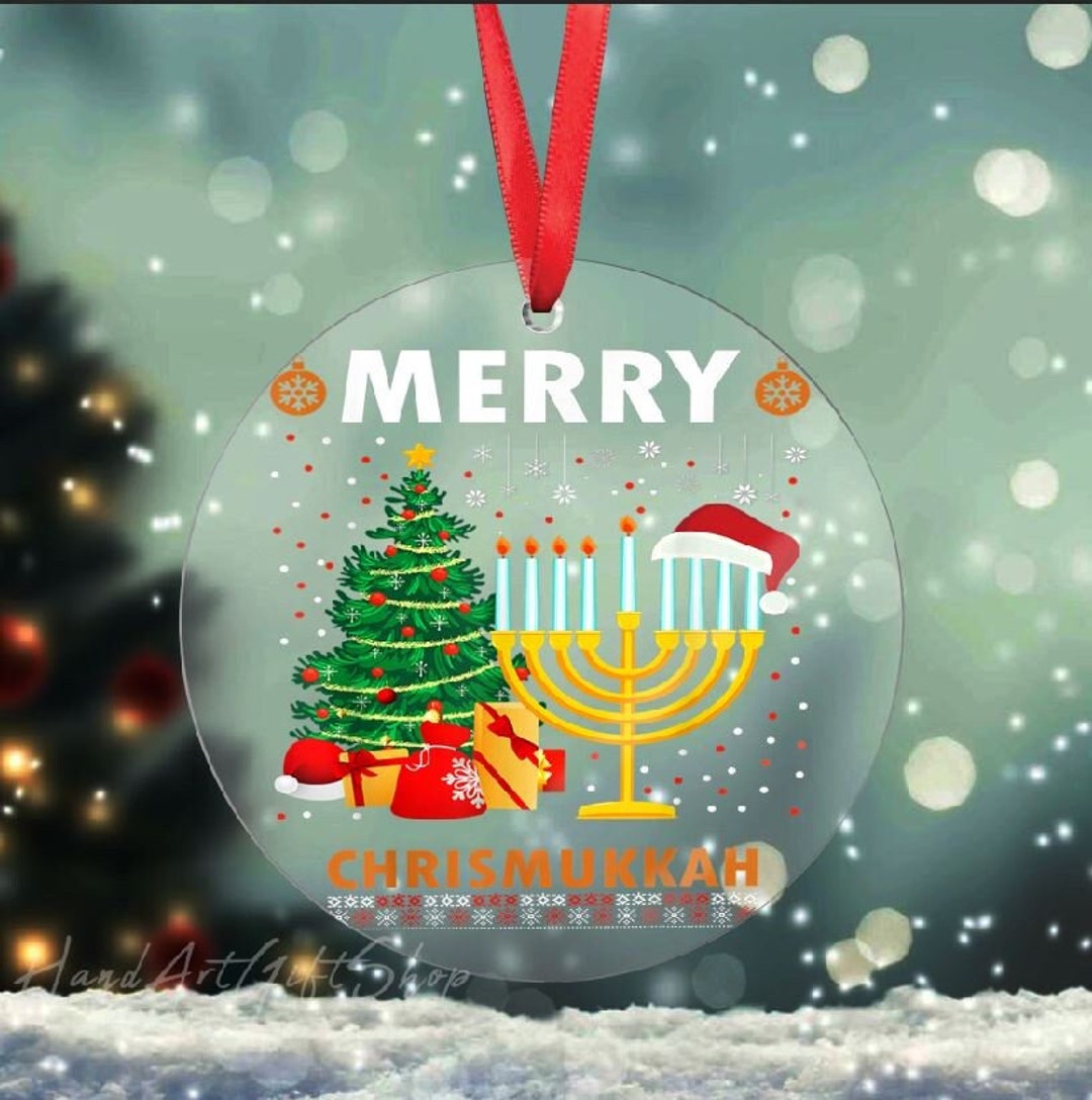 Personalized Hanukkah Christmas Acrylic Ornament, Happy Hanukkah ...