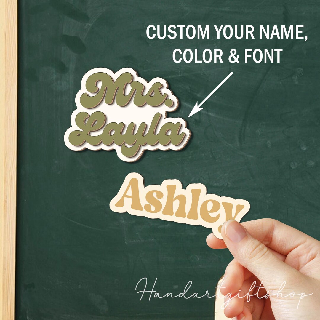 Personalized Name Fridge Magnet, Teacher Magnet for Classroom, Teacher ...