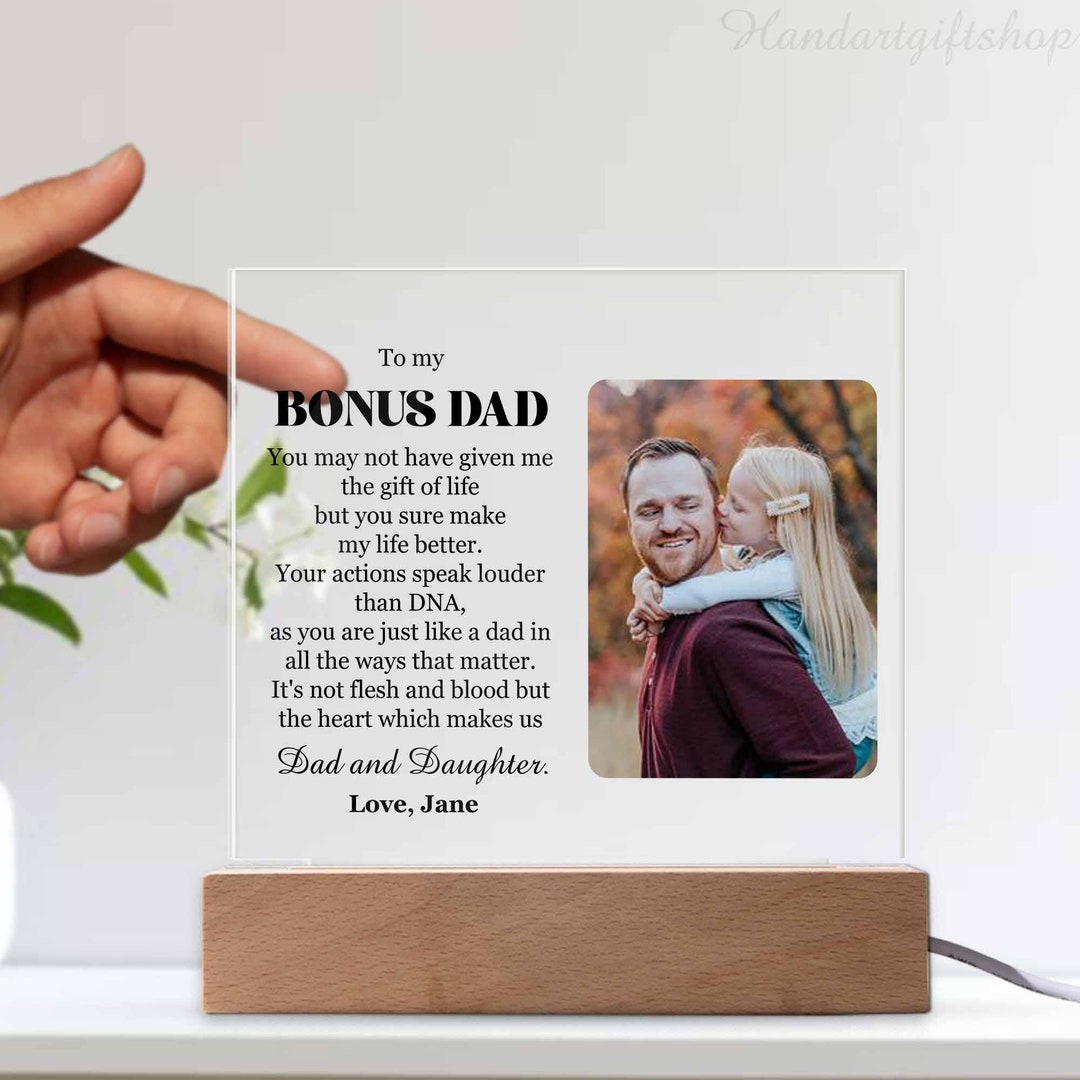 Personalized Plaque for Bonus Dad, Gift for Stepdad, Bonus Dad Gift ...
