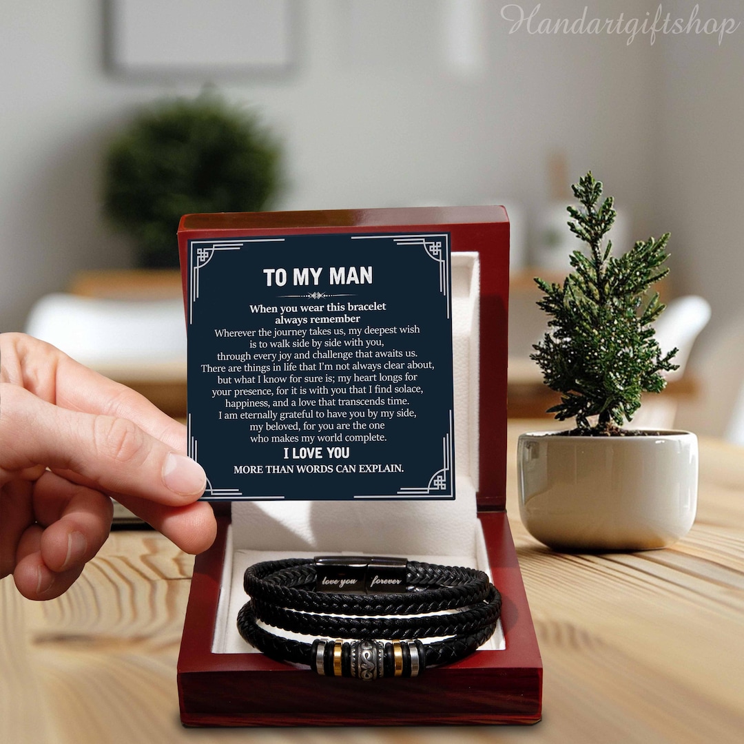 Promise Bracelet for My Man, Romantic Birthday Gifts for Boyfriend ...