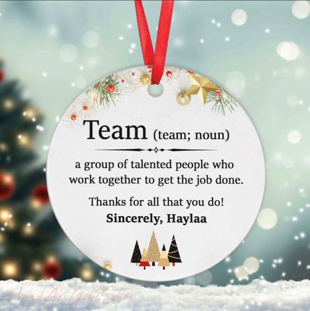 Team Definition Bulk Ornament Appreciation Gifts Personalized Thank You ...