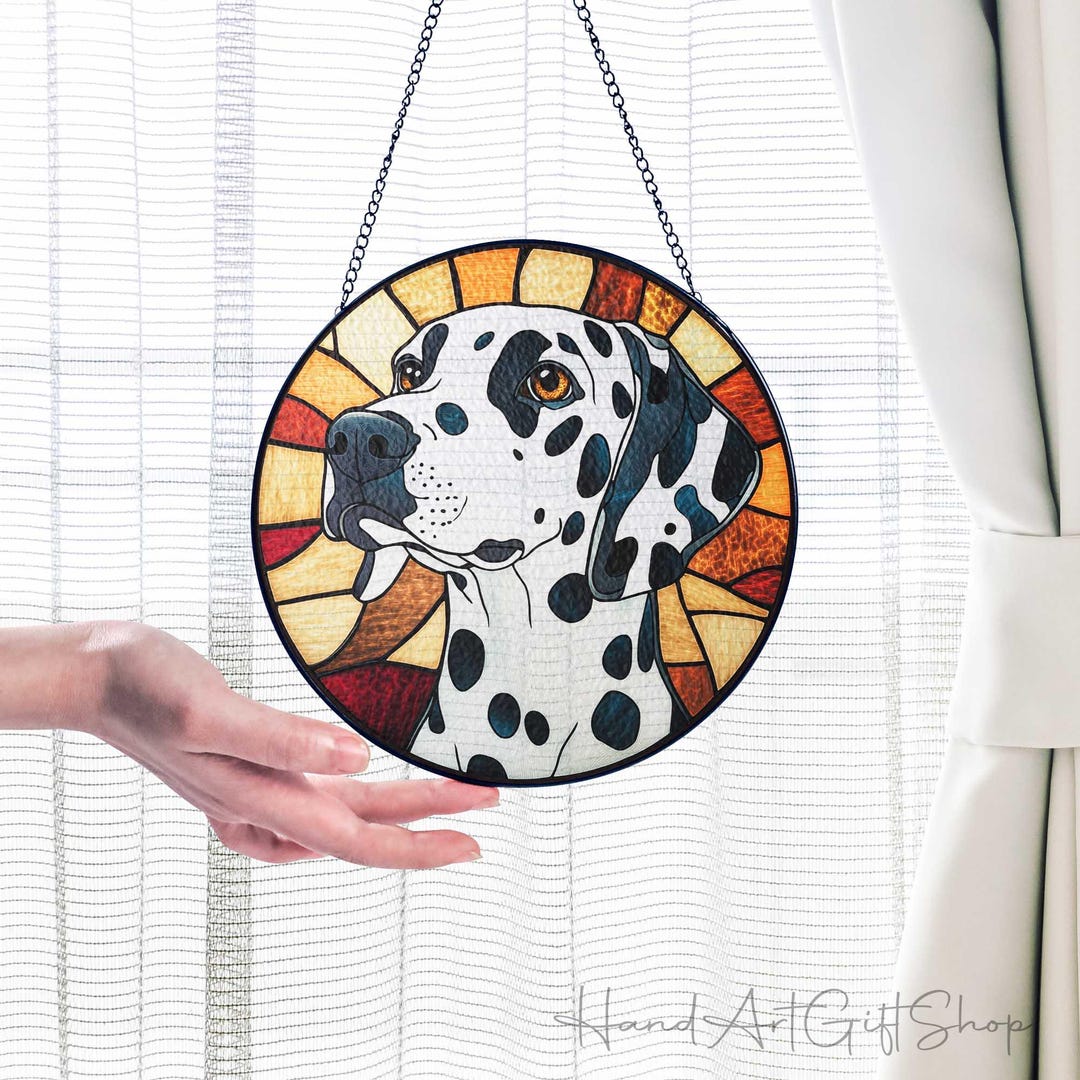 Dalmatian Stained Glass Suncatcher, Dalmation Memorial Light Catcher ...