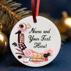 Personalized Makeup Ornament, Makeup Artist Christmas Ornament ...