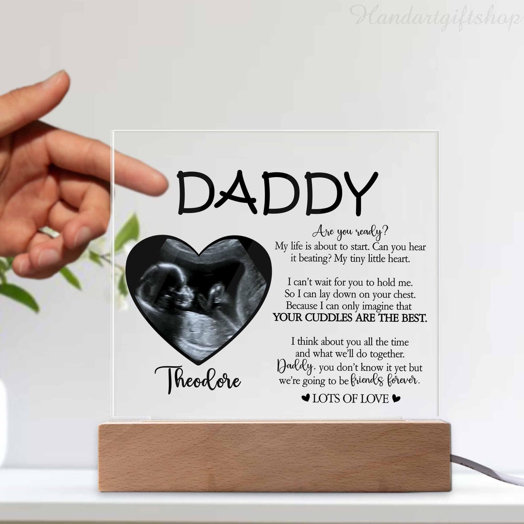 Expecting Dad Ultrasound Plaque Gifts/first Dad Gift From Baby/custom ...