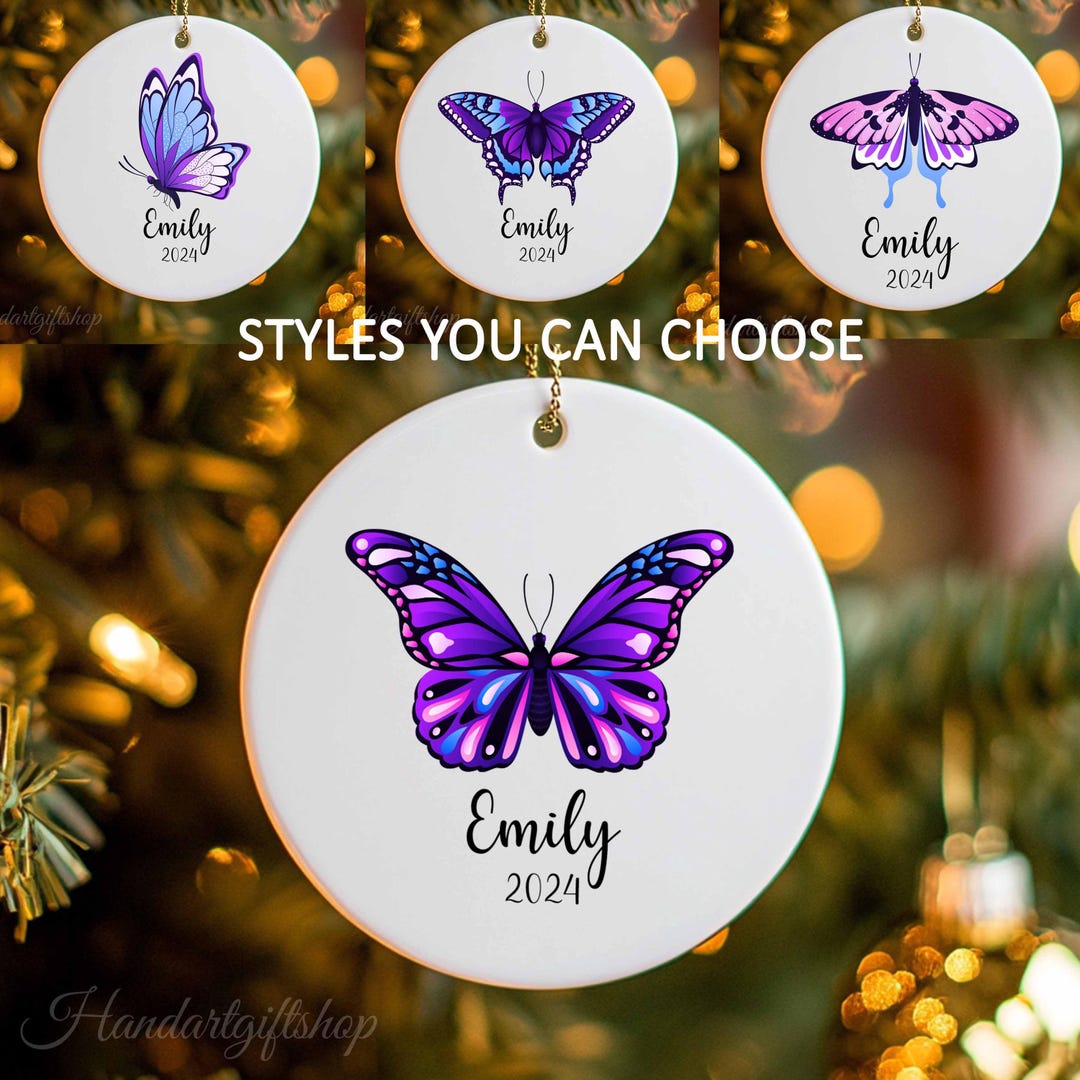 Personalized Monarch Butterfly Ornament, Butterfly Christmas Tree ...