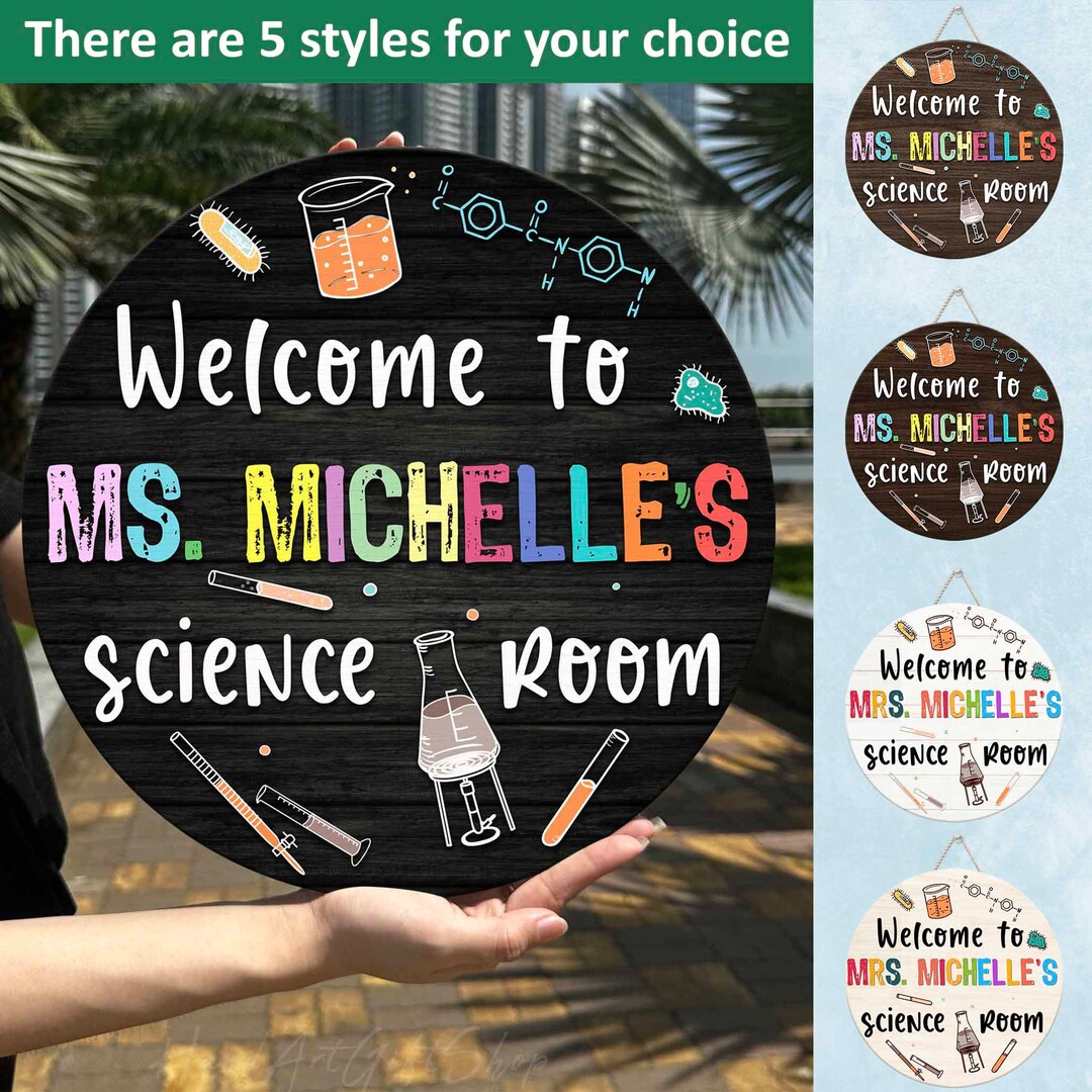 Science Teacher Door Sign Gifts/teacher Name Sign/back to School Gifts ...