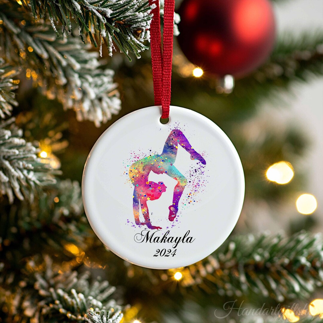 Gymnastics Ornament Christmas, Gymnastic Ceramic Ornament, Tumbling ...