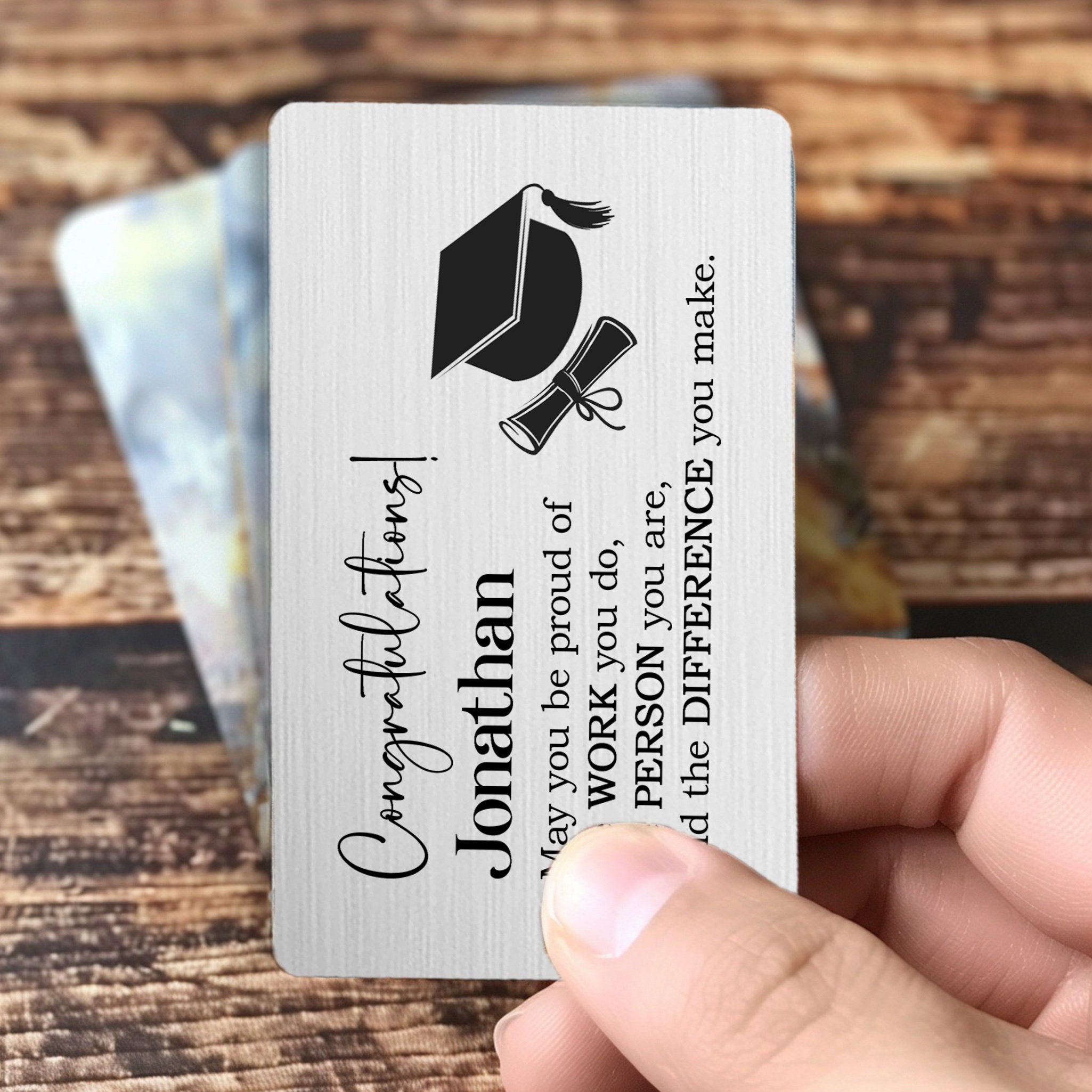 Personalized Wallet Card for Doctorate Graduation, Phd Graduation Gift ...