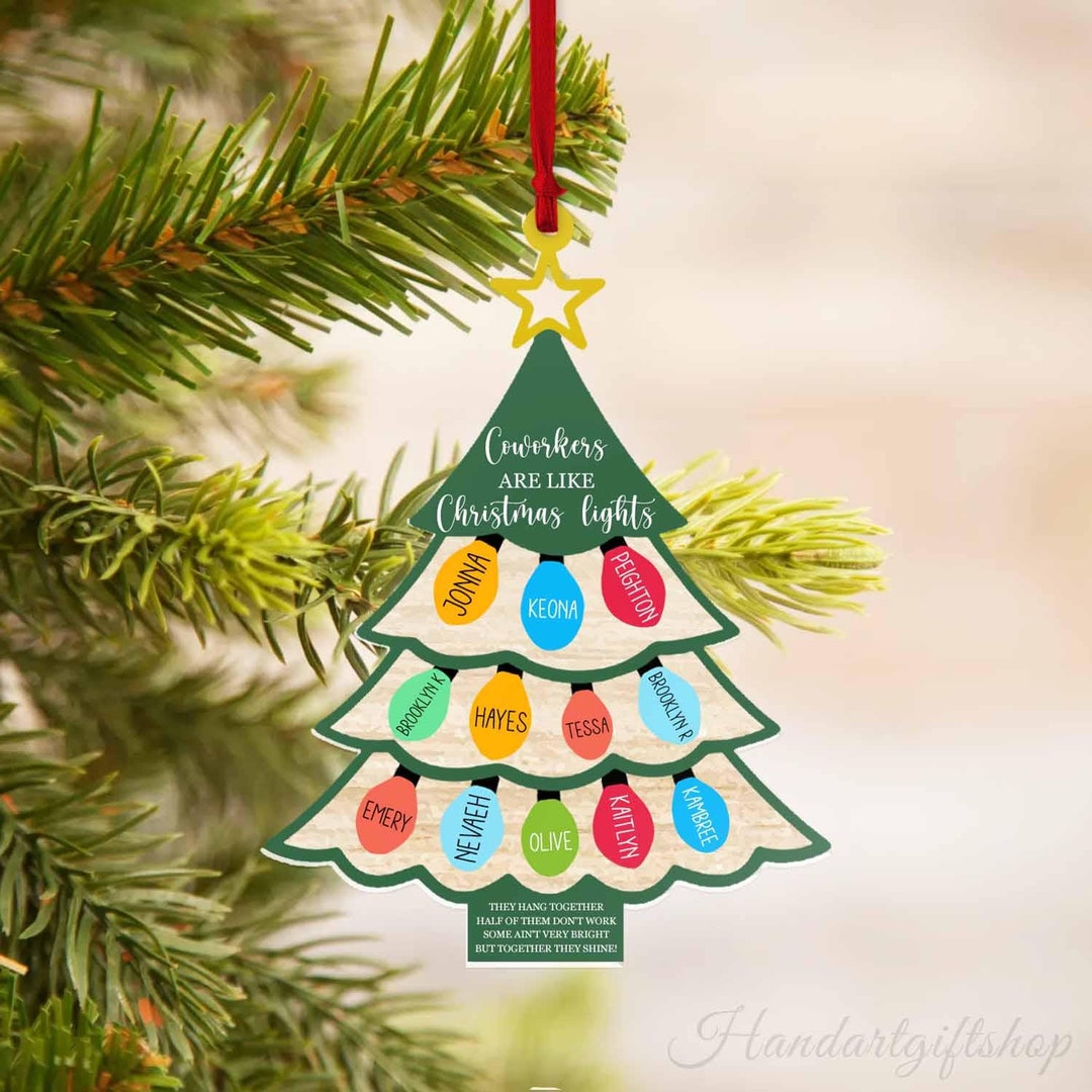 Personalized Coworkers Tree Ornament/coworkers Christmas Ornament ...