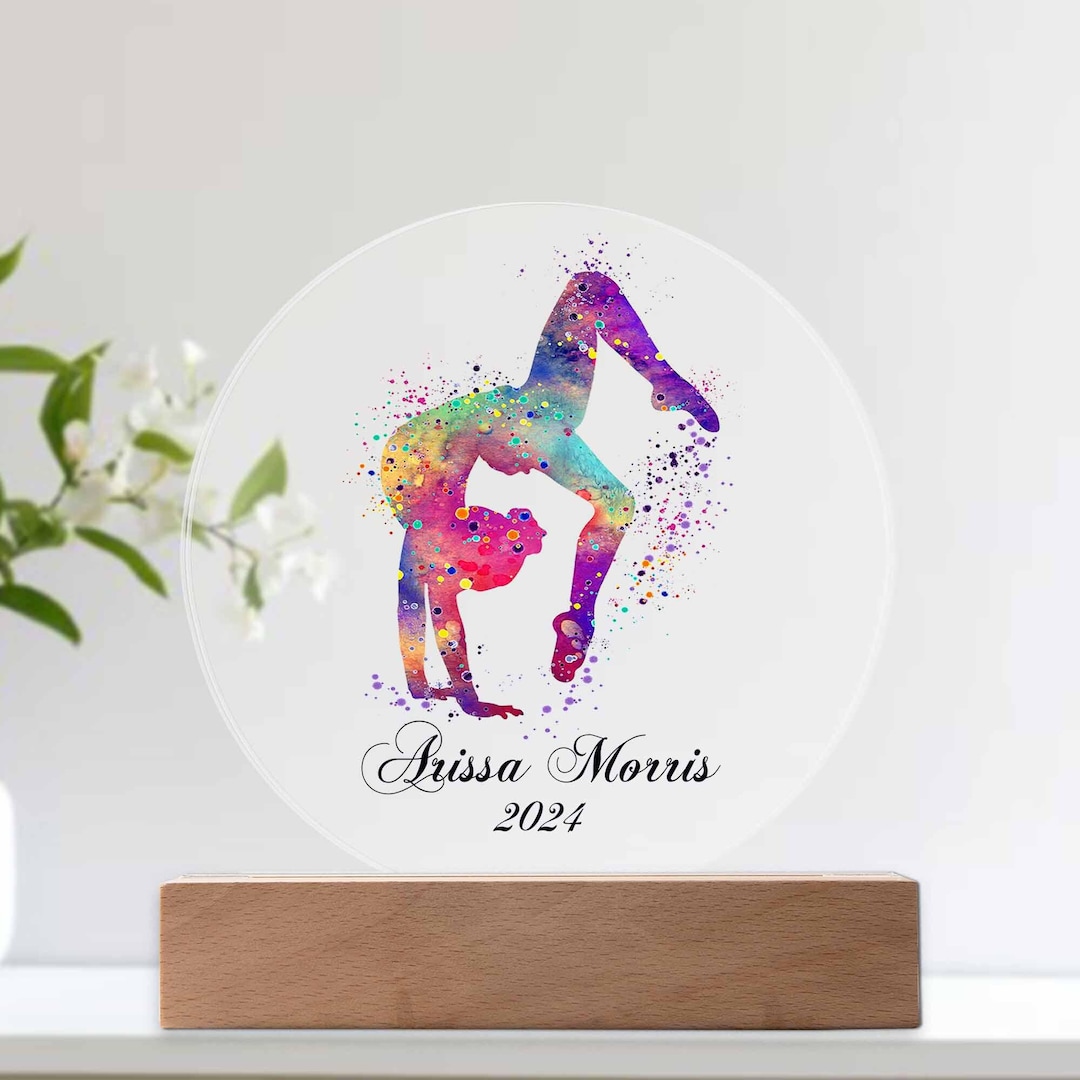 Personalized Gymnastic LED Night, Gymnastics Night Light, Custom ...