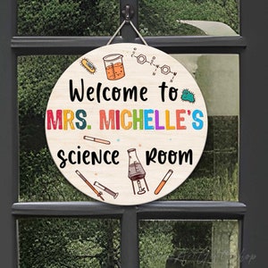 Science Teacher Door Sign Gifts/teacher Name Sign/back to School Gifts ...