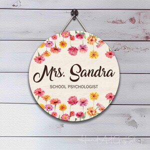 School Psychologist Custom Name Door Sign, School Psychologist Door ...