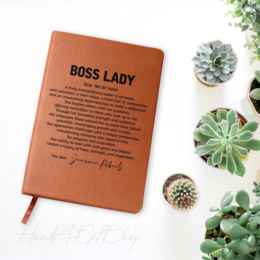 Personalized Boss Lady Leather, Female Journal Custom Present ...