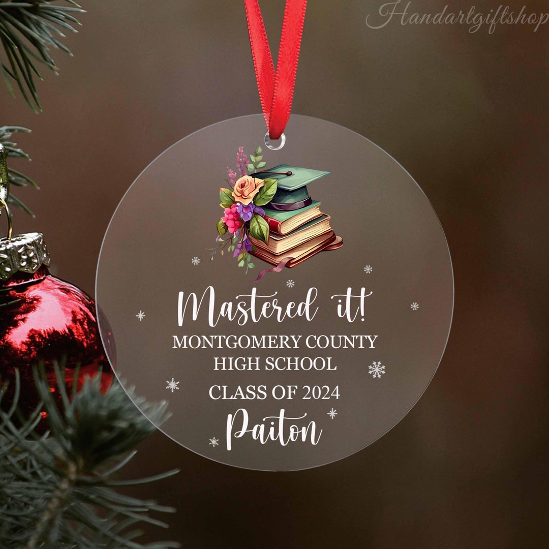 Personalized Graduation Christmas Ornament, Class of 2024 Graduation ...