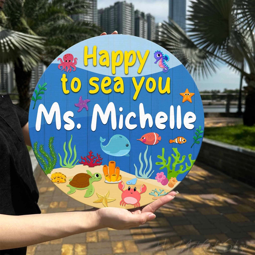 Ocean Sea Themed Classroom Door Sign, Teacher Door Hanger, New Teacher ...