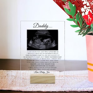 Daddy to Be Sonogram Acrylic Plaque, Expecting Dad Gift Sign ...