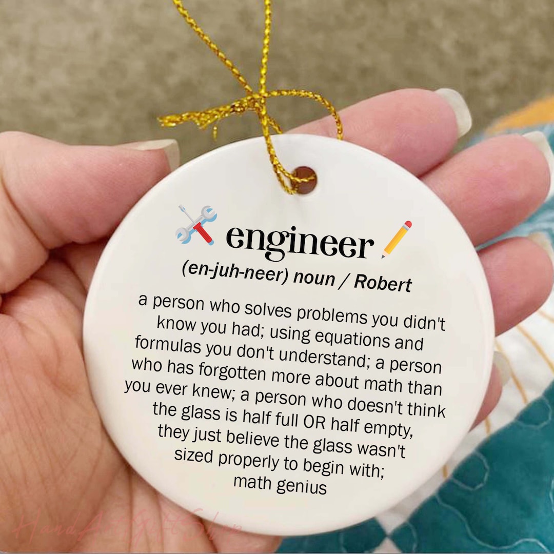 Engineer Christmas Ornament for Him/her, Engineer Definition Dictionary ...