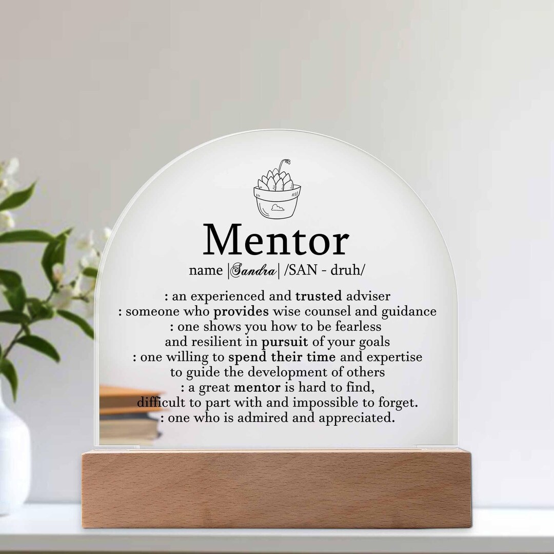 Mentor Gifts, Personalized Gifts for Mentors, Thank You Mentor Acrylic Sign Gift Ideas, Mentor ...