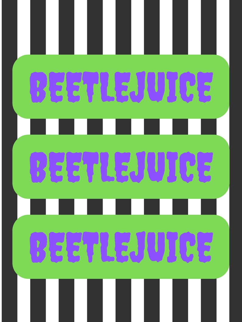 Beetlejuice X3 Poster Download - Etsy