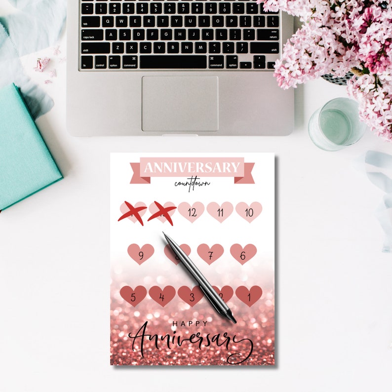 Anniversary 14 Day Countdown, Printable Advent Calendar, Instant ...