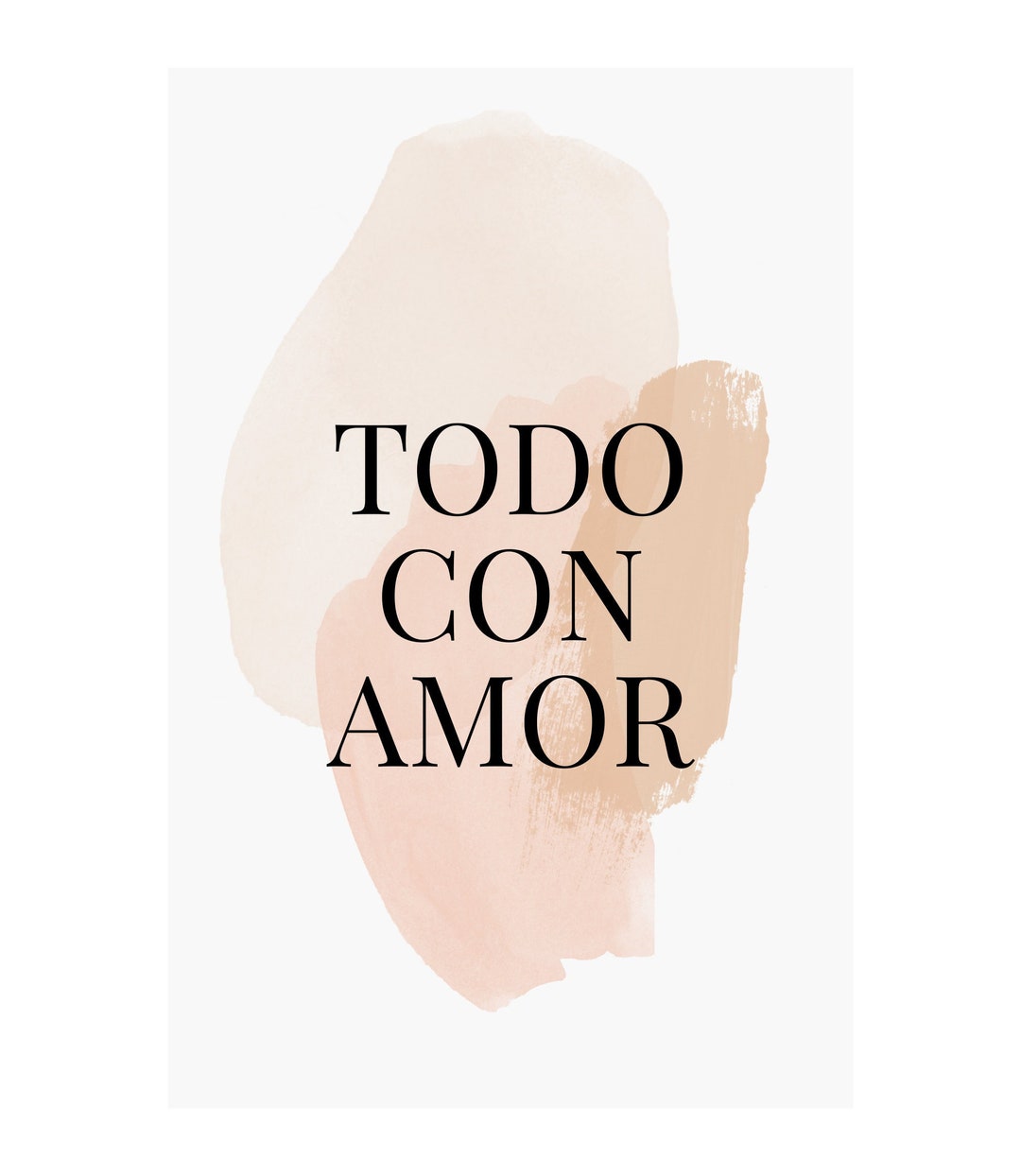 Todo Con Amor Print | Digital Download | Neutral Wall Decor | Latina ...