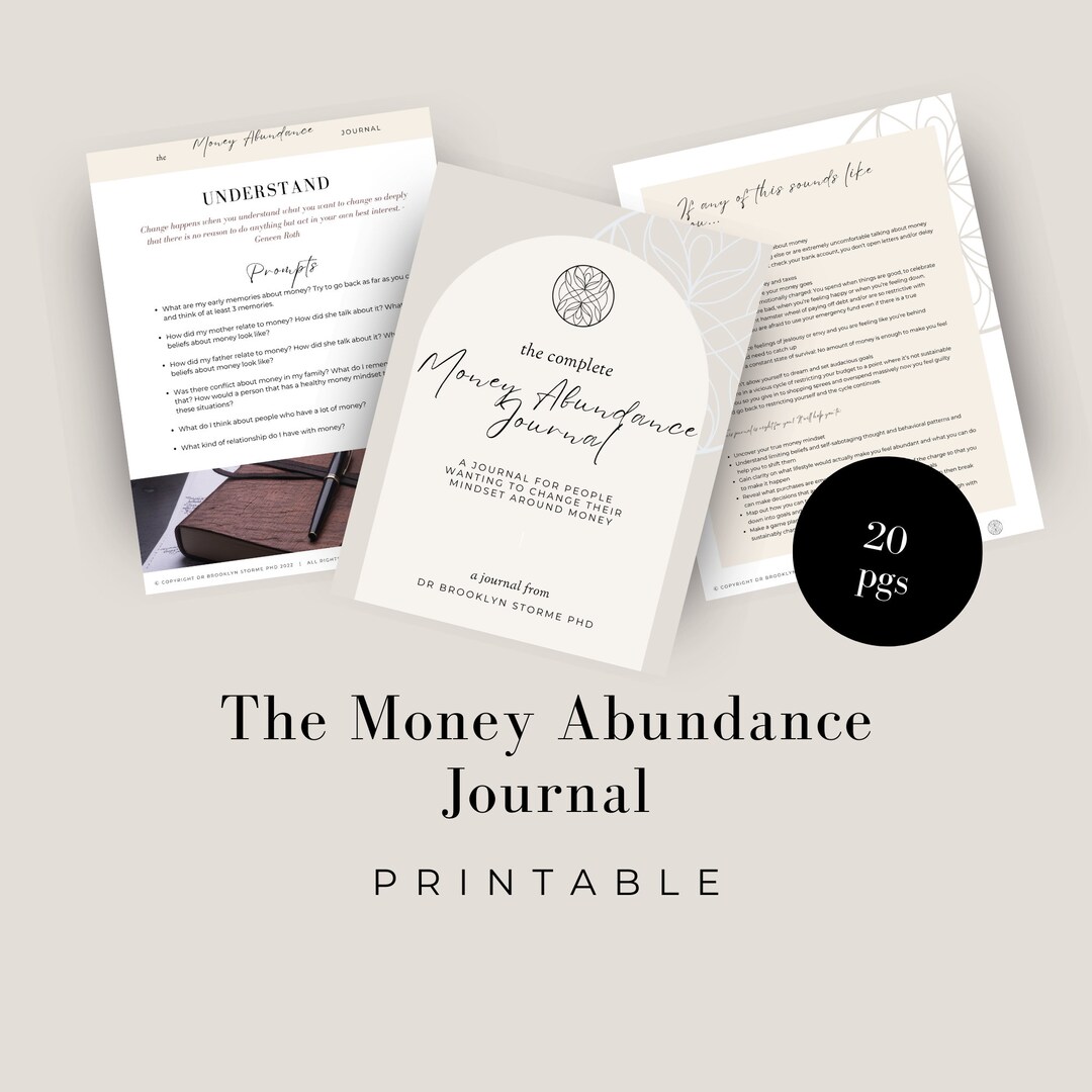 Money Abundance Journal Money Mindset Journal Coaching Limiting Beliefs ...