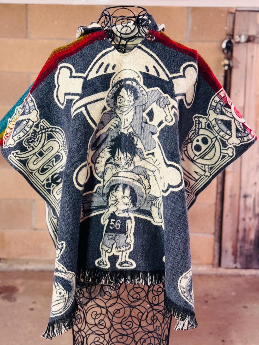 Petite Anime Alpaca Wool Hooded Poncho: Exclusive Design - Etsy