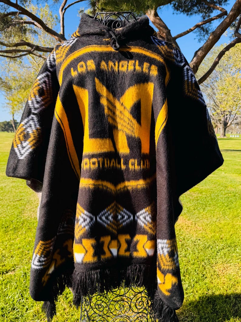 Handcrafted Alpaca Wool Blend LA Football Club Poncho - Etsy