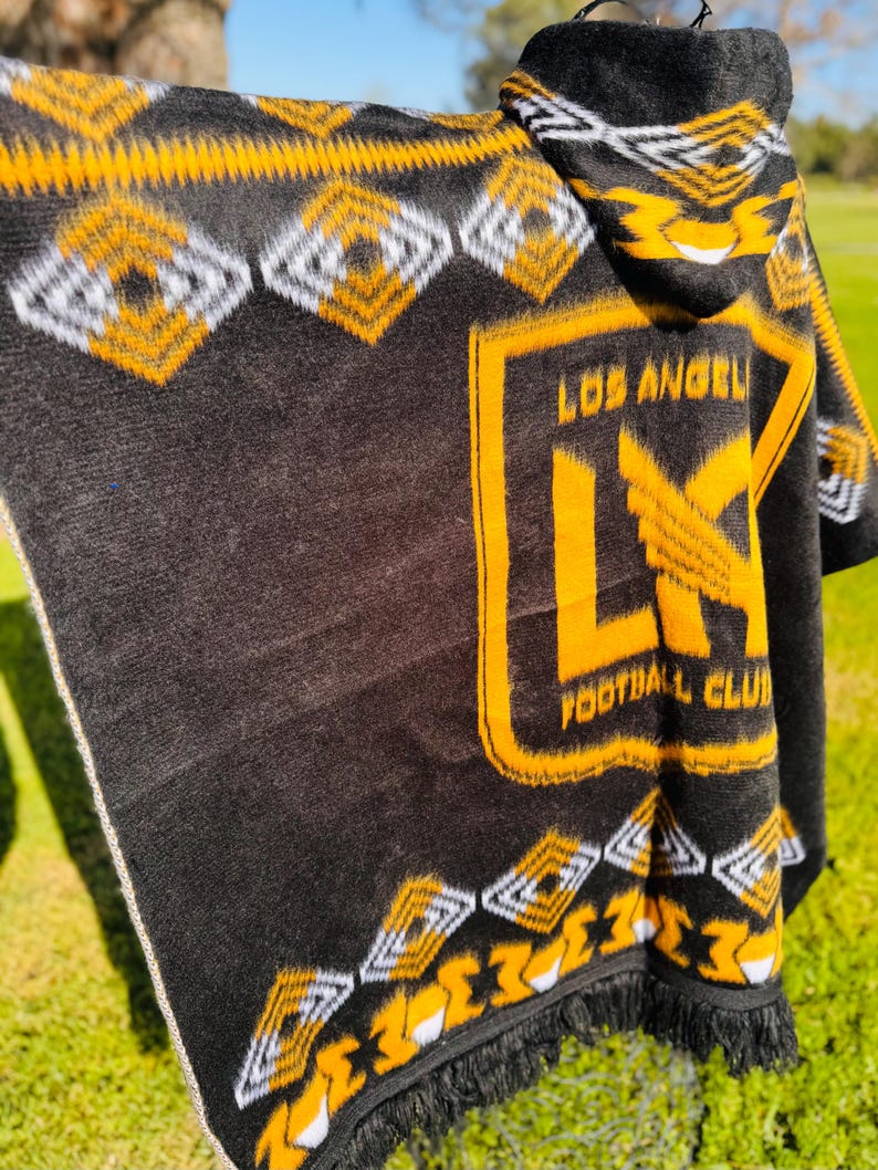 Handcrafted Alpaca Wool Blend LA Football Club Poncho - Etsy