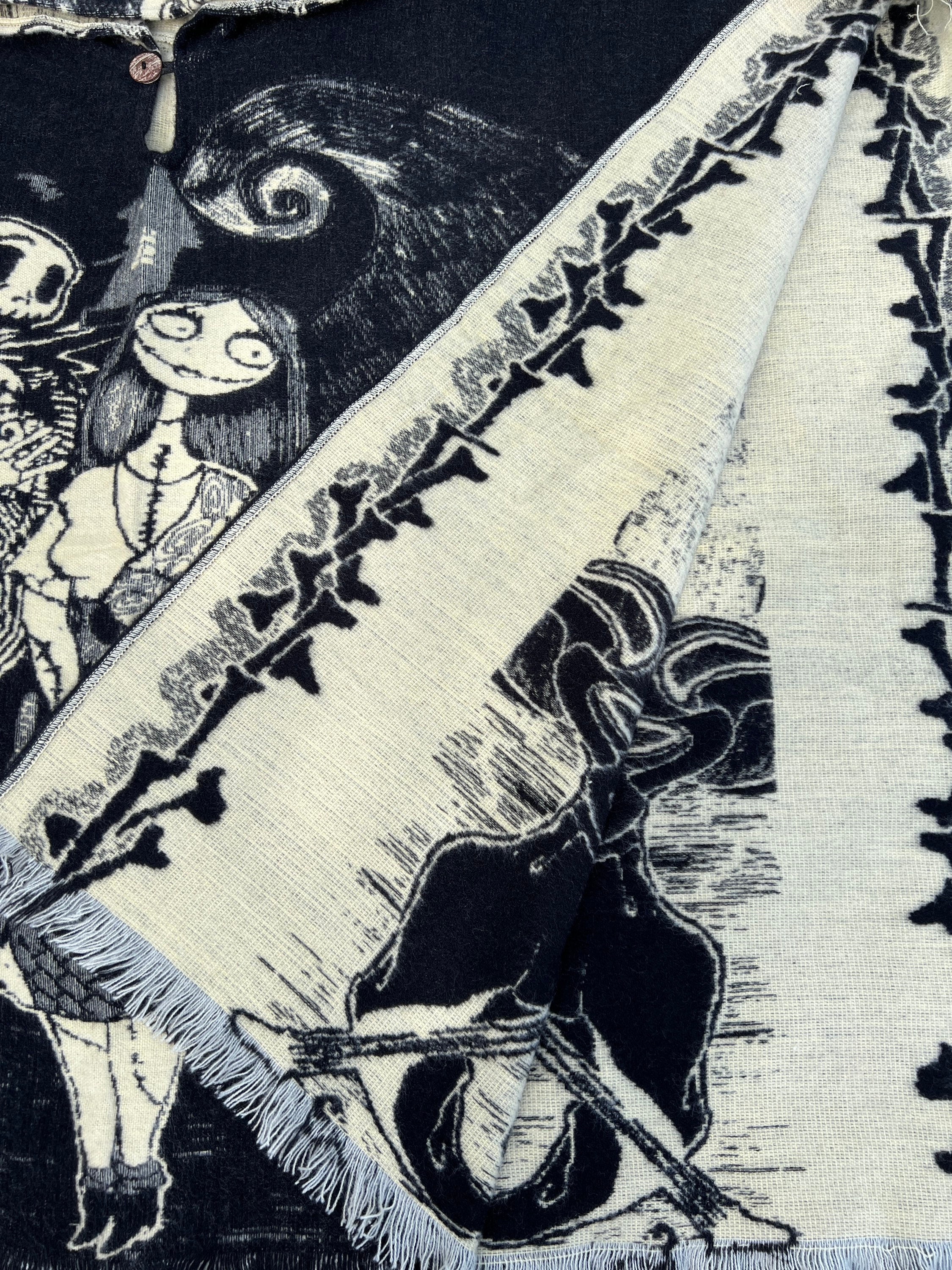 Nightmare Before Christmas Poncho Alpaca Wool Poncho Sally - Etsy