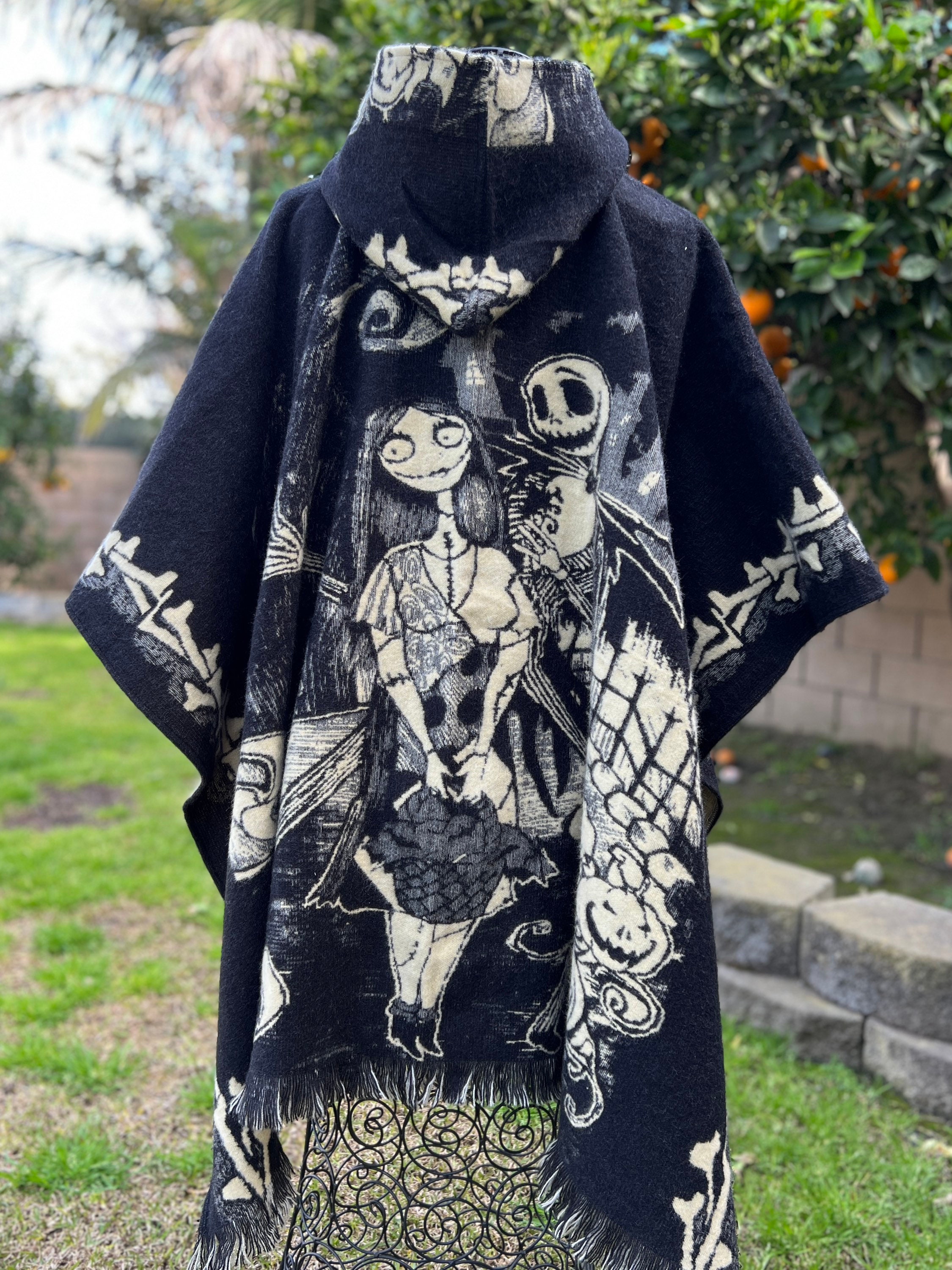 Nightmare Before Christmas Poncho Alpaca Wool Poncho Sally - Etsy