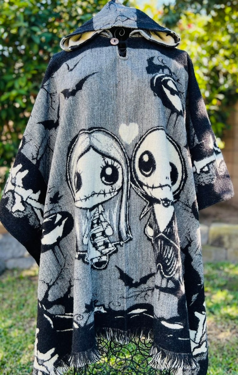 The Night Before Christmas Poncho, Jack Skellington Poncho Unisex ...