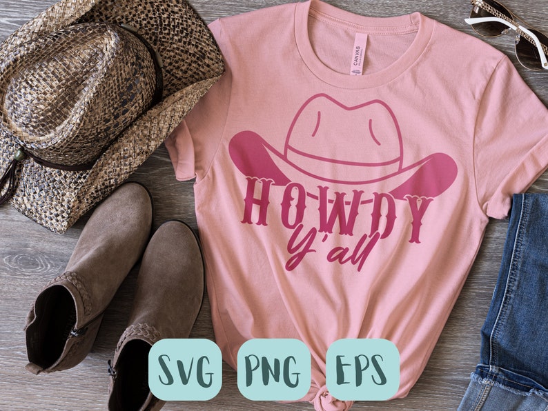 Howdy Y'all SVG PNG EPS Cowboy Hat Svg Western Svg - Etsy