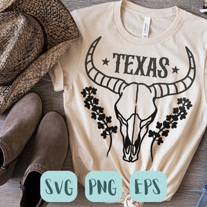 Texas Longhorn Bluebonnet SVG PNG EPS Texas Bluebonnets Svg - Etsy