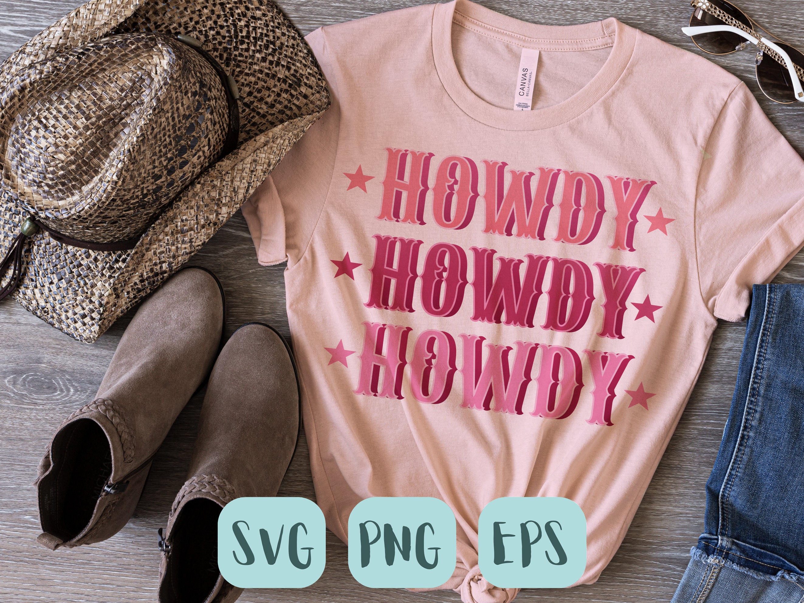 Howdy SVG PNG EPS | Western Svg | Cowgirl Svg | Texas Shirt Svg Cricut ...
