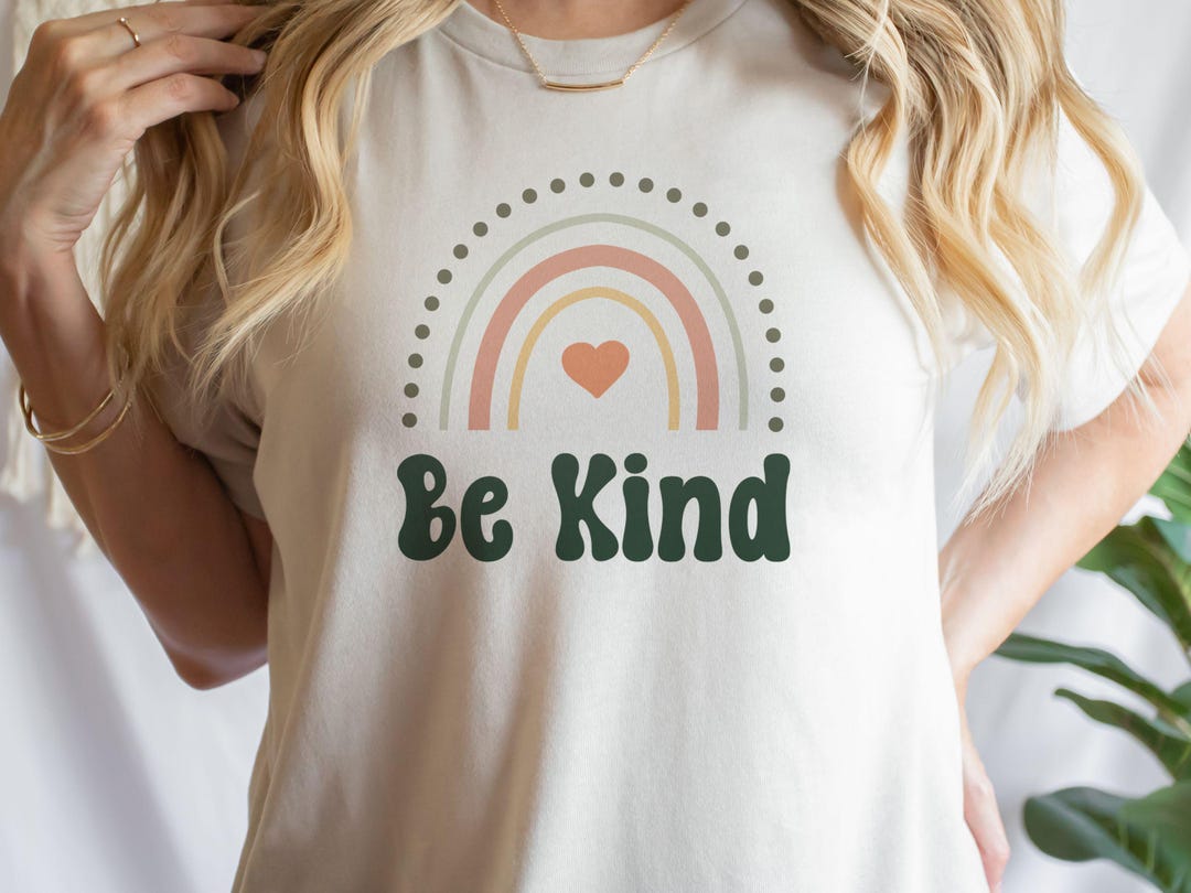 Be Kind Boho Rainbow SVG PNG EPS | Inspirational Svg | Cute Rainbow Svg ...
